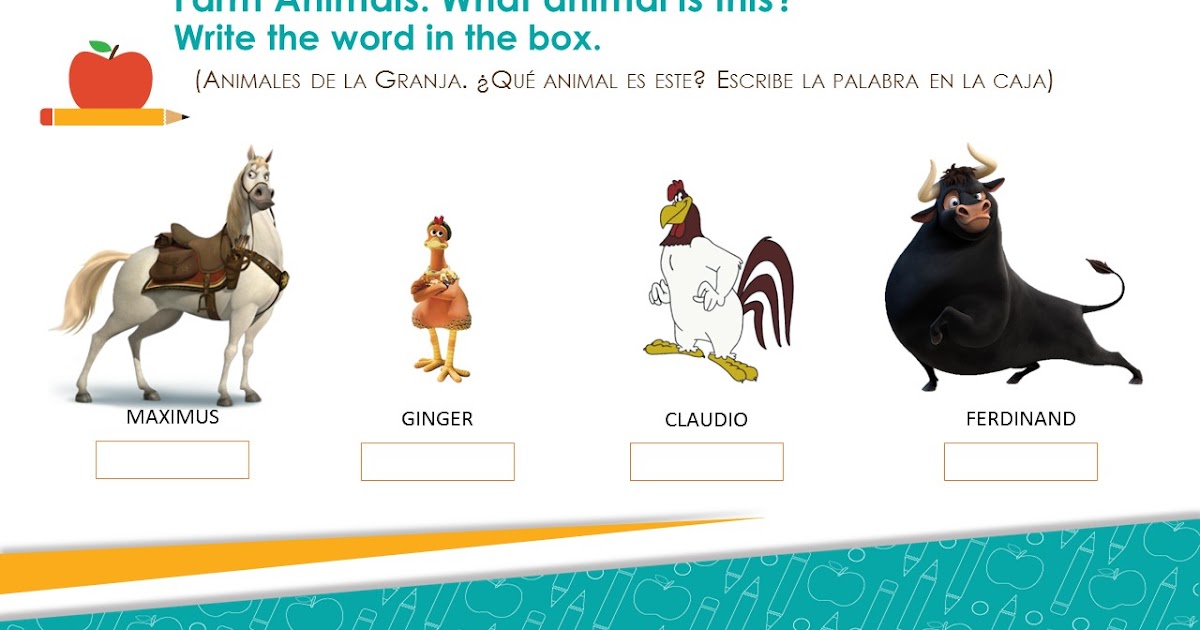 Cultura y TIC: INGLÉS. VOCABULARY. FARM ANIMALS. (ANIMALES DE LA GRANJA ...