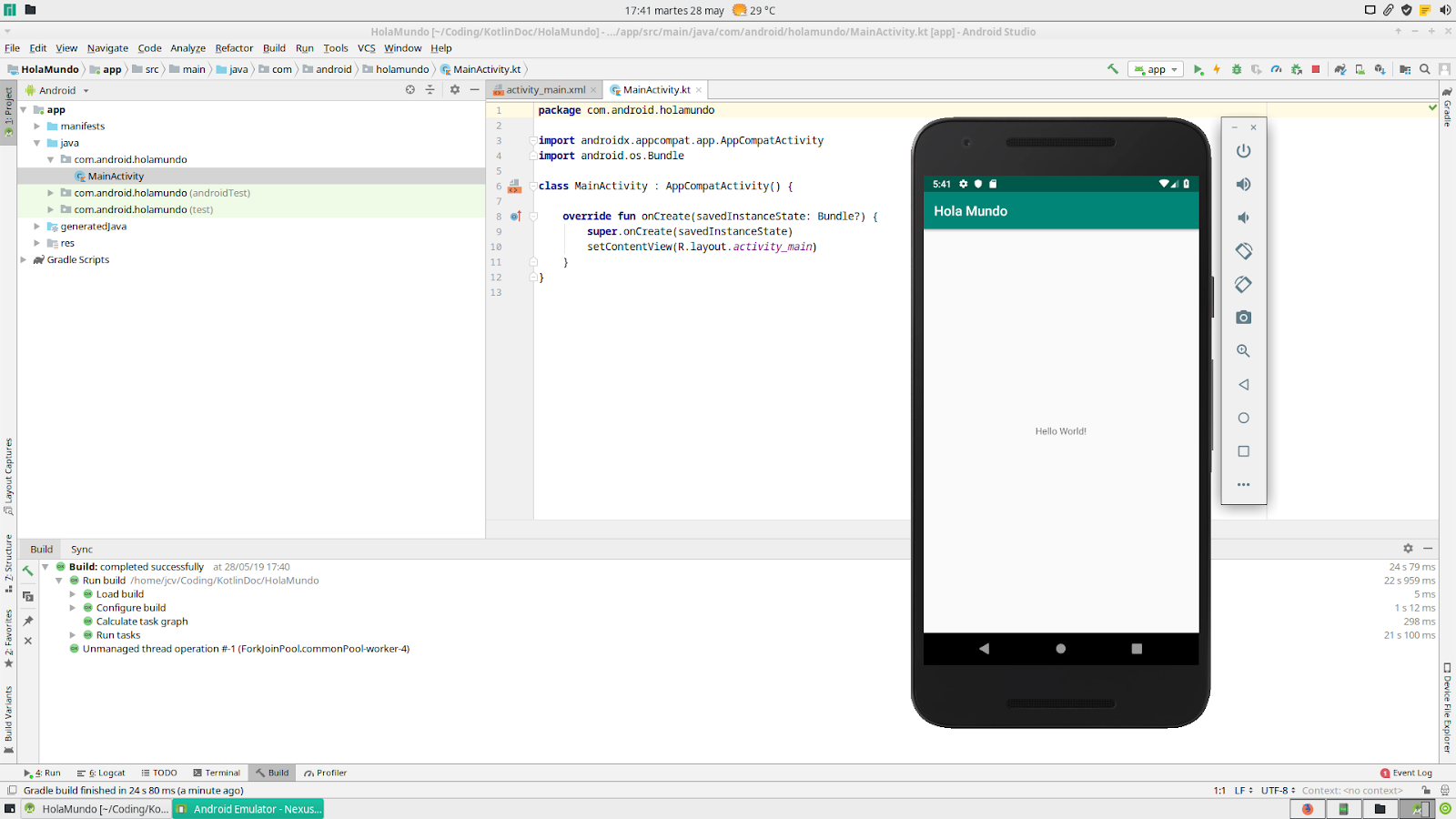 Hola Mundo con Android Studio