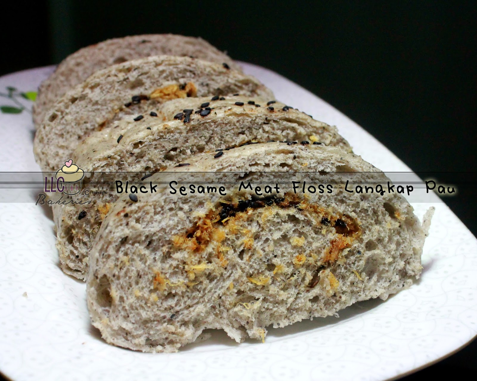 LLC Bakeries: Black Sesame Meat Floss Langkap Pau