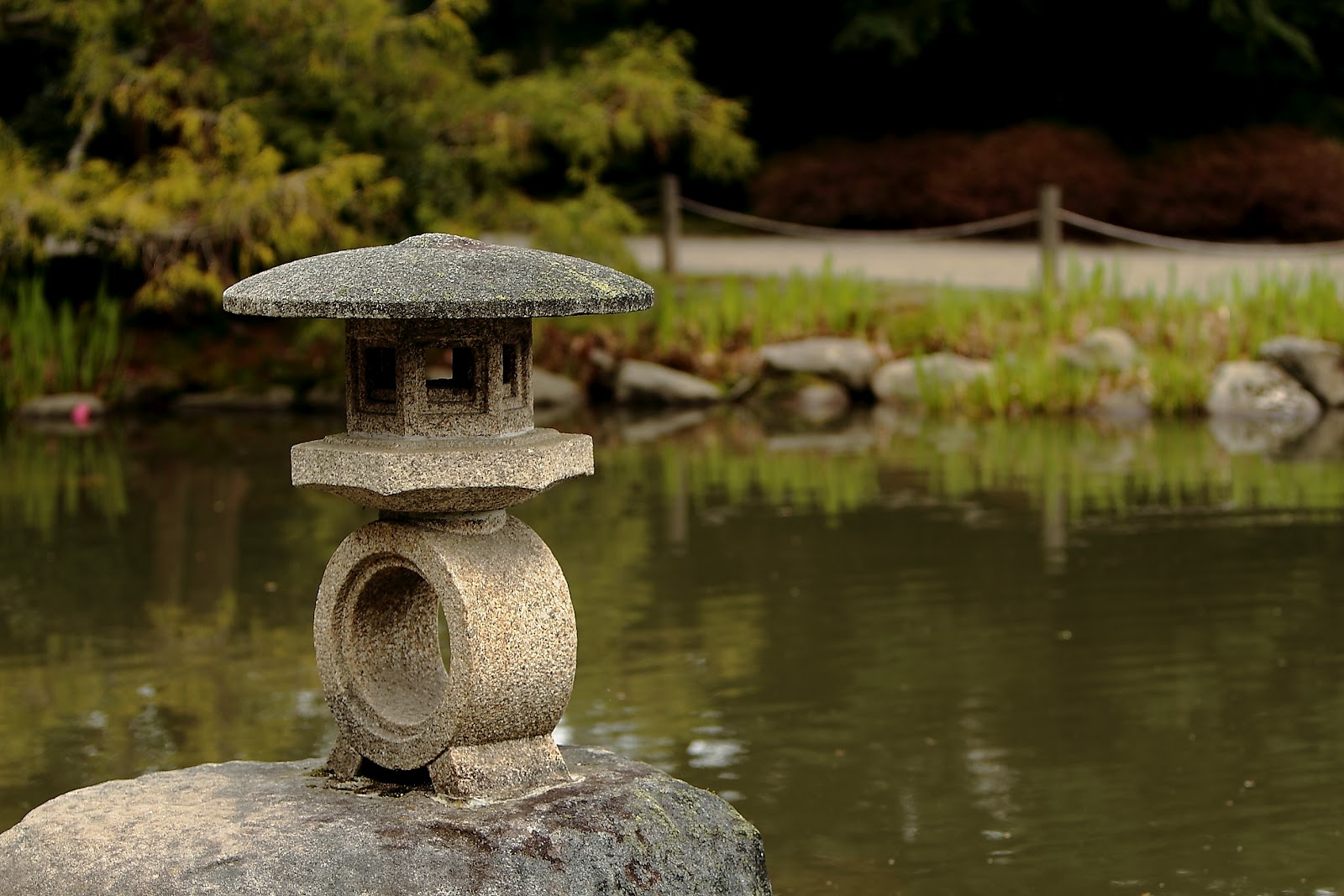 Japanese Zen Garden: Zen Bridge - Pond - Path