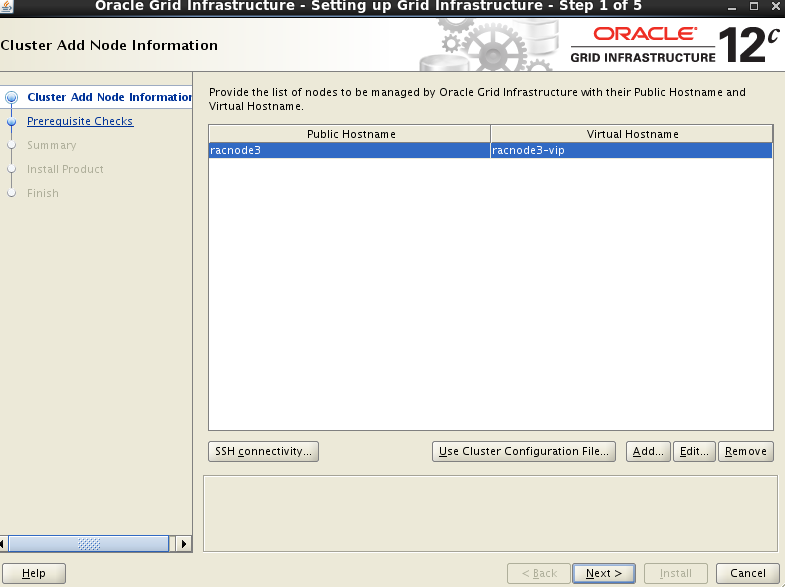Adding new node to 12c RAC Cluster