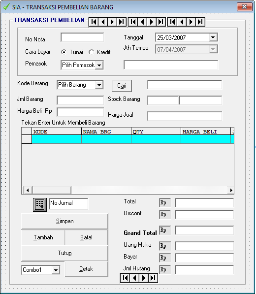 Coding Form Transaksi Penjualan Vb6 – Beinyu.com