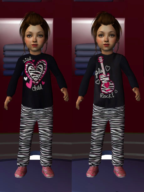 Birdgurl's Sims 2 Creations: Toddler Female Sleeve Outfit Collection 9