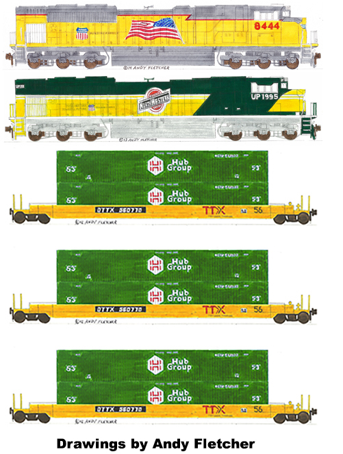 Andy Fletcher Blog-: A Union Pacific Hub Group Intermodal Train From ...