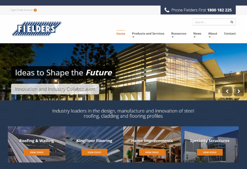 Fielders Steel: The new Fielders website has arrived