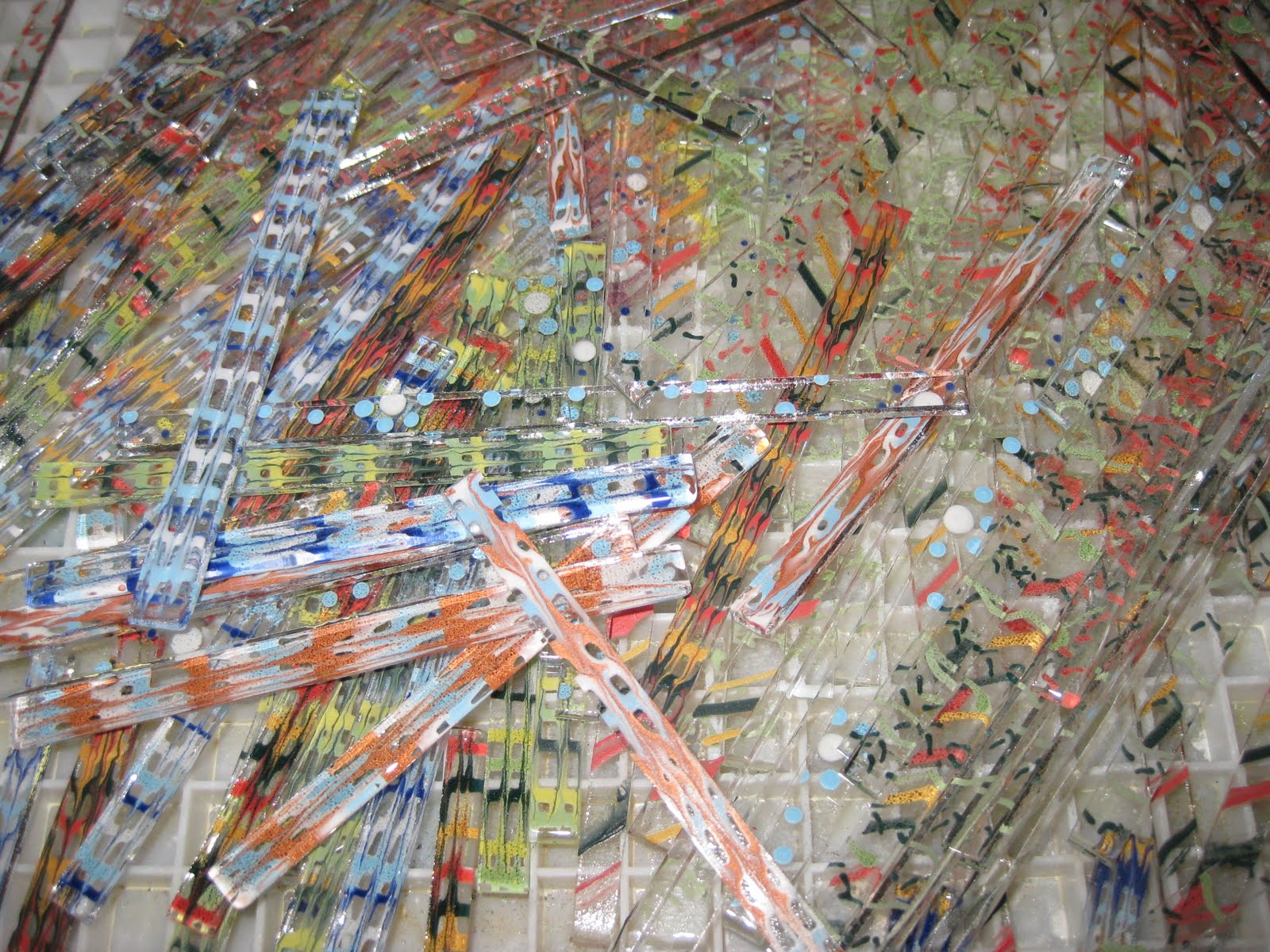 Calyx Glass Blog: Glassline Paints on Clear Glass