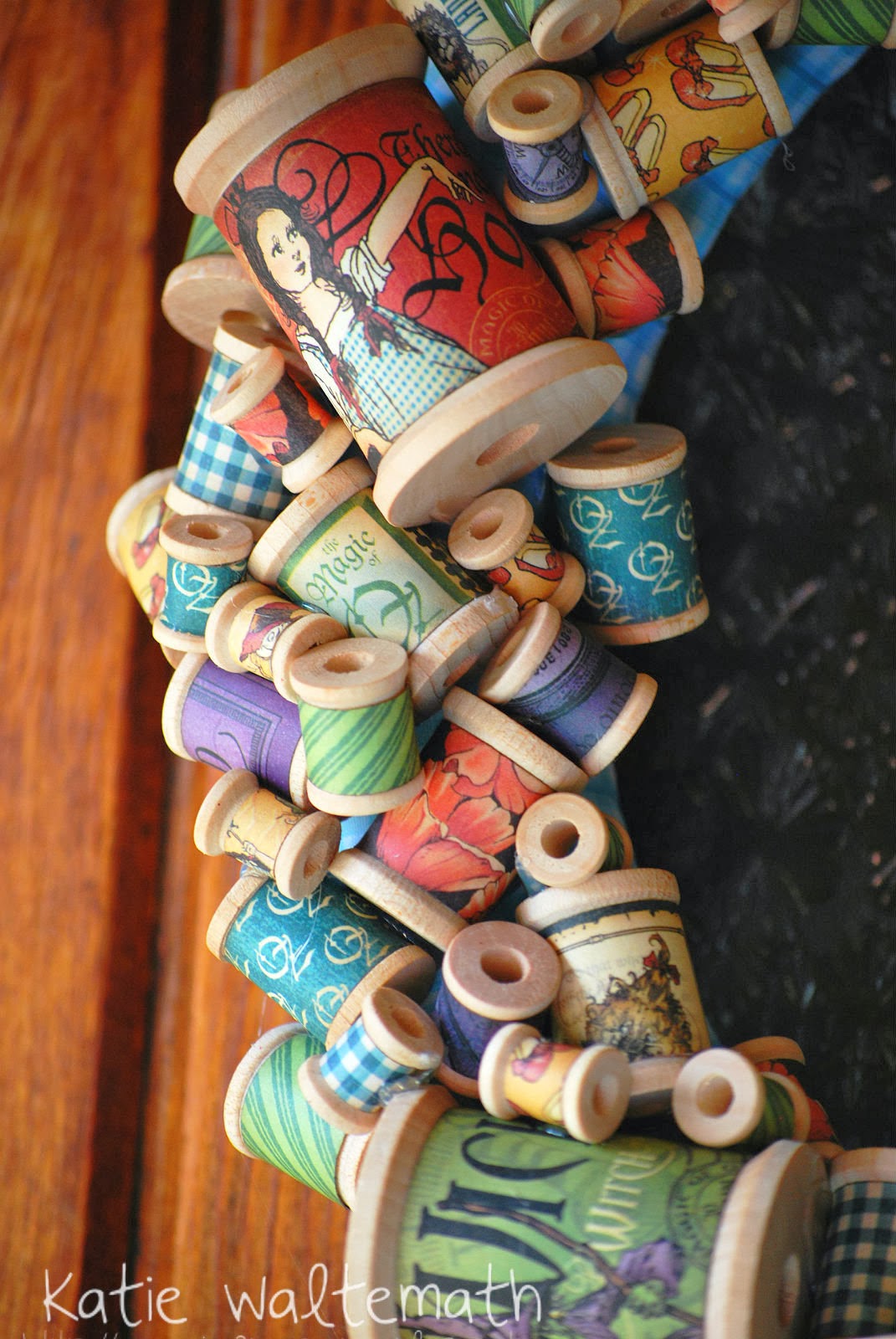 KWaltemath Designs: Graphic 45 Magic of Oz Altered Spool Wreath