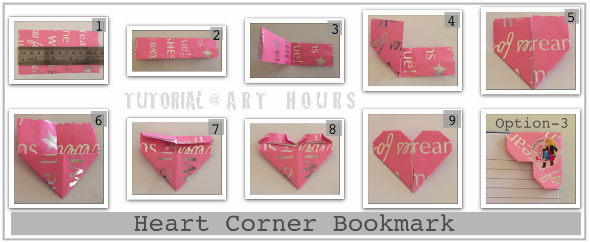 How To Make A Paper Heart Bookmark