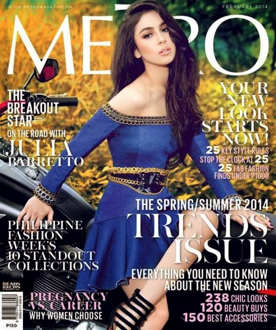 Julia Barretto on Metro Magazine February 2014 Cover | BIDA KAPAMILYA
