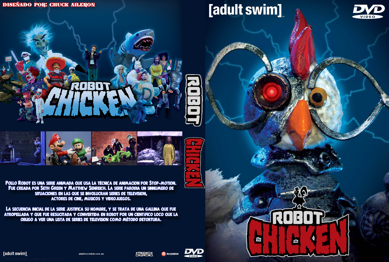 Pollo Robot (Robot Chicken) (DVD Custom Cover) ~ Chuck Aileron