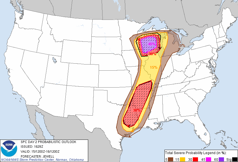 The Weather Centre: Moderate Risk of Severe Weather Tomorrow