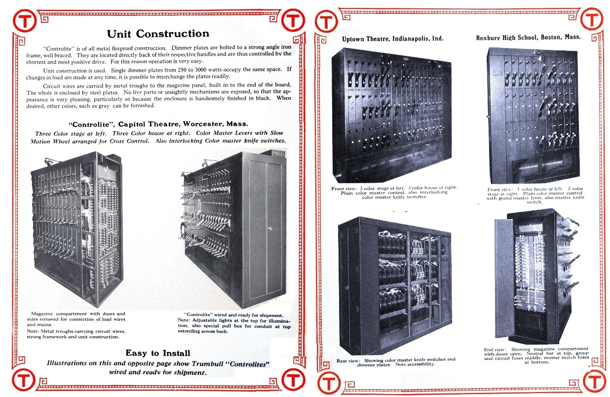 VINTAGE THEATRE CATALOGS: TRUMBULL ELECTRIC MANUFACTURING CO. (CATALOGS ...