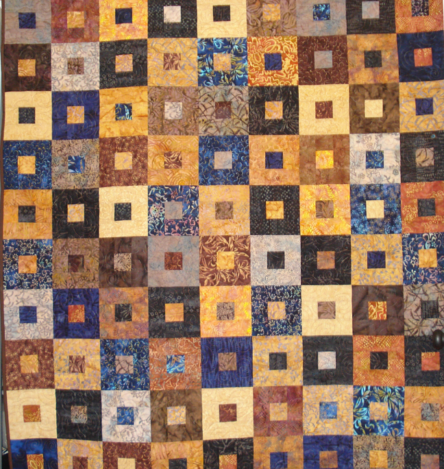 CharmPacksPlus Blog: Batik Quilt - Square in a Square