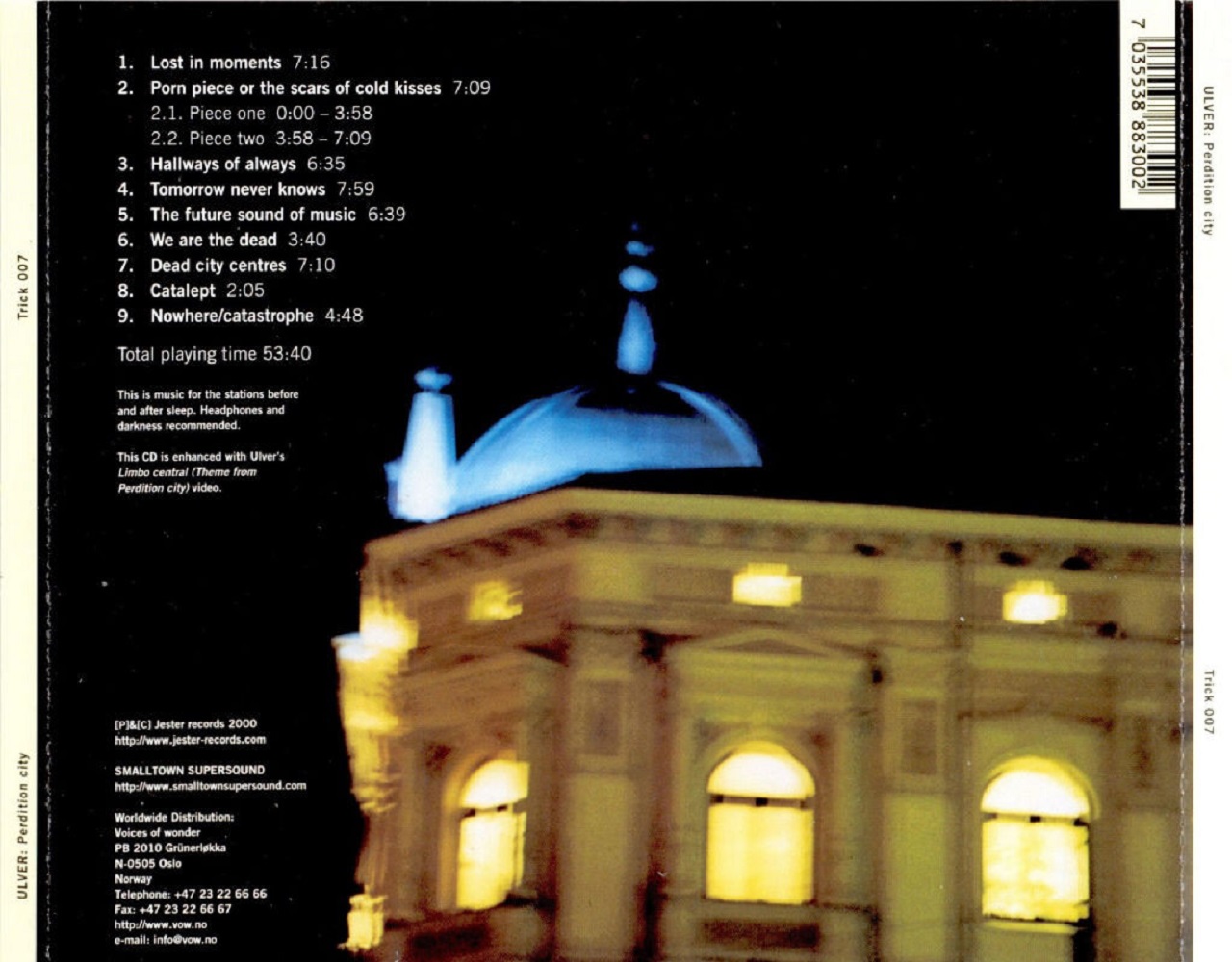 Cries from the Quiet World: Ulver "Perdition City"