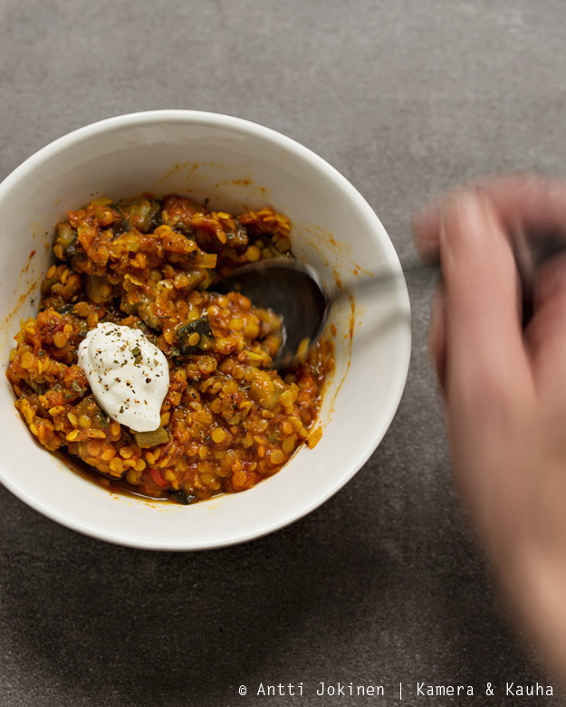 Munakoiso - Linssicurry | Eggplant & Red Lentil Curry - Kamera ja Kauha ...