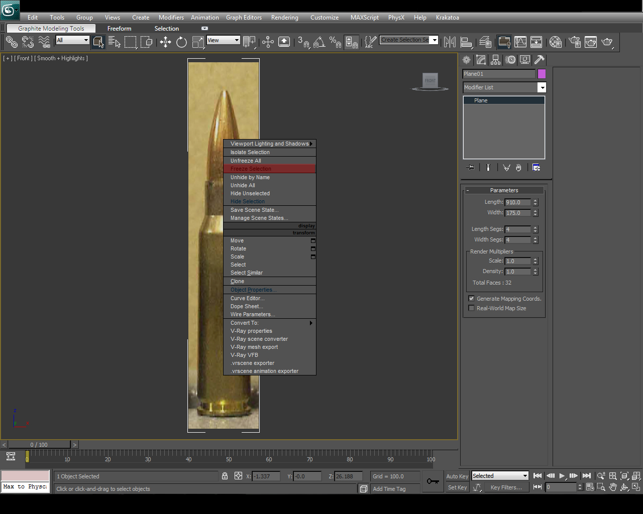 V3N0M's - 2D and 3D art: Creating a 3D Bullet