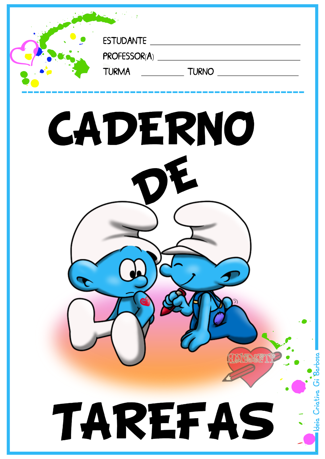 Capa Para Caderno De Atividades Educação Infantil - RETOEDU