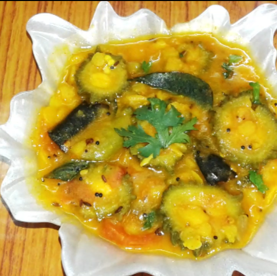 bitter gourd toor dal | kakarakaya kandi pappu - Special Desi Recipes ...