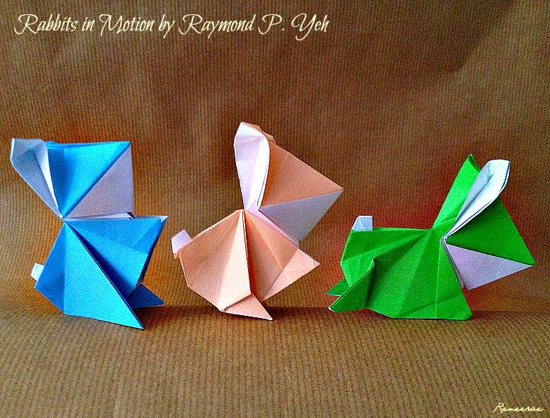 Life's Simple Pleasure: Origami Design - Chibi Rabbits in Motion