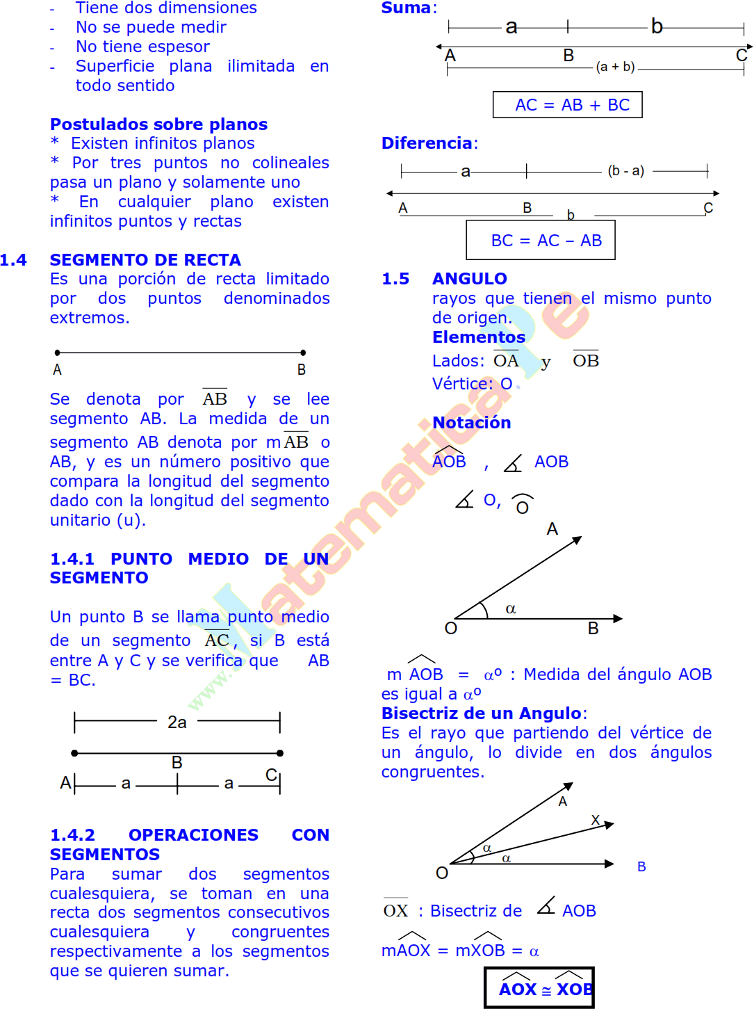 SEGMENTOS Y ÁNGULOS EJERCICIOS DESARROLLADOS DE GEOMETRÍA PLANA ...