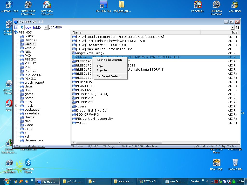 DENIS Digitals: Cara Membaca HDD ( Harddisk ) PS3 di PC/Laptop Secara Langsung