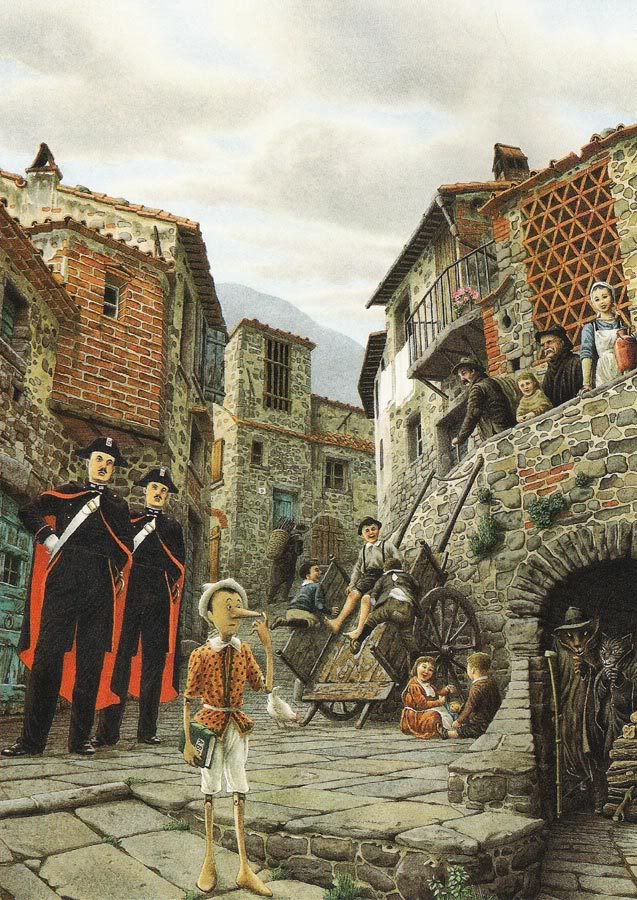 çizgili masallar: The Adventures of Pinocchio by Roberto Innocenti - Part 1