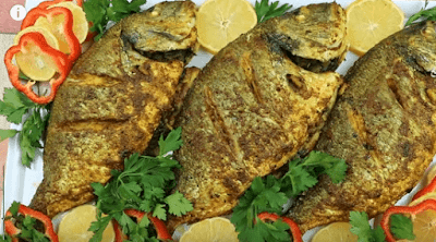 سمك دنيس المحشي والمشوي في الفرن بالفيديو