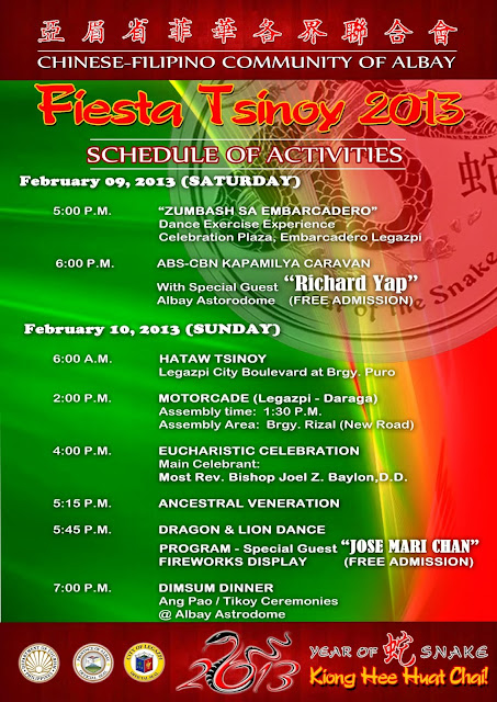 Byahero: Fiesta Tsinoy 2013 Schedule of Activities