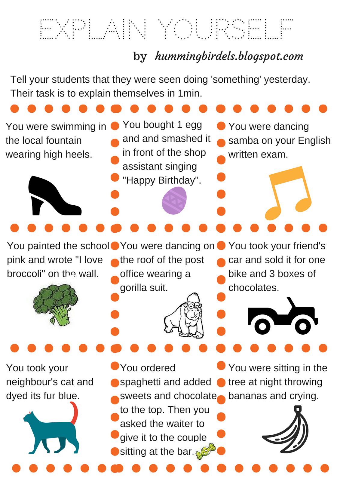 Blog dla nauczycieli języka angielskiego: Explain yourself, czyli ...