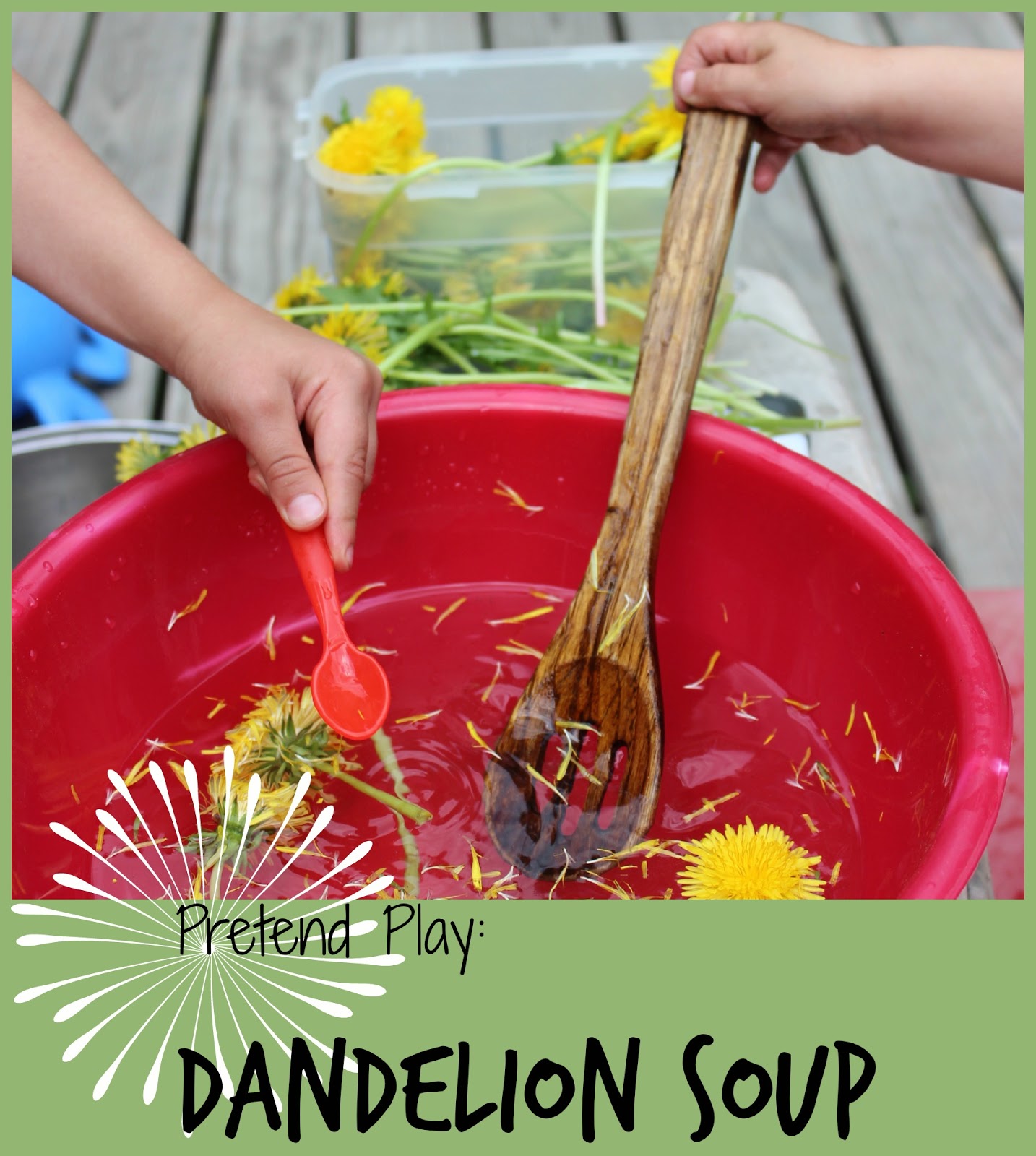 Kitchen Floor Crafts: Pretend Play: Dandelion Soup