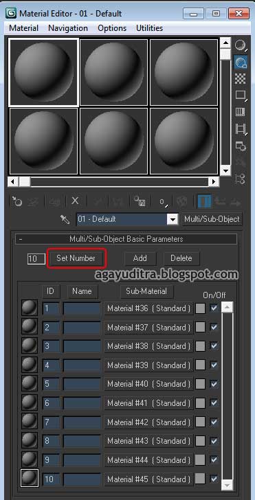 Aga Yuditra Blog: Cara Menggunakan Material Multi / Sub-Object 3ds Max