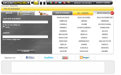Seccion amarilla Mexico busca negocios y direcciones