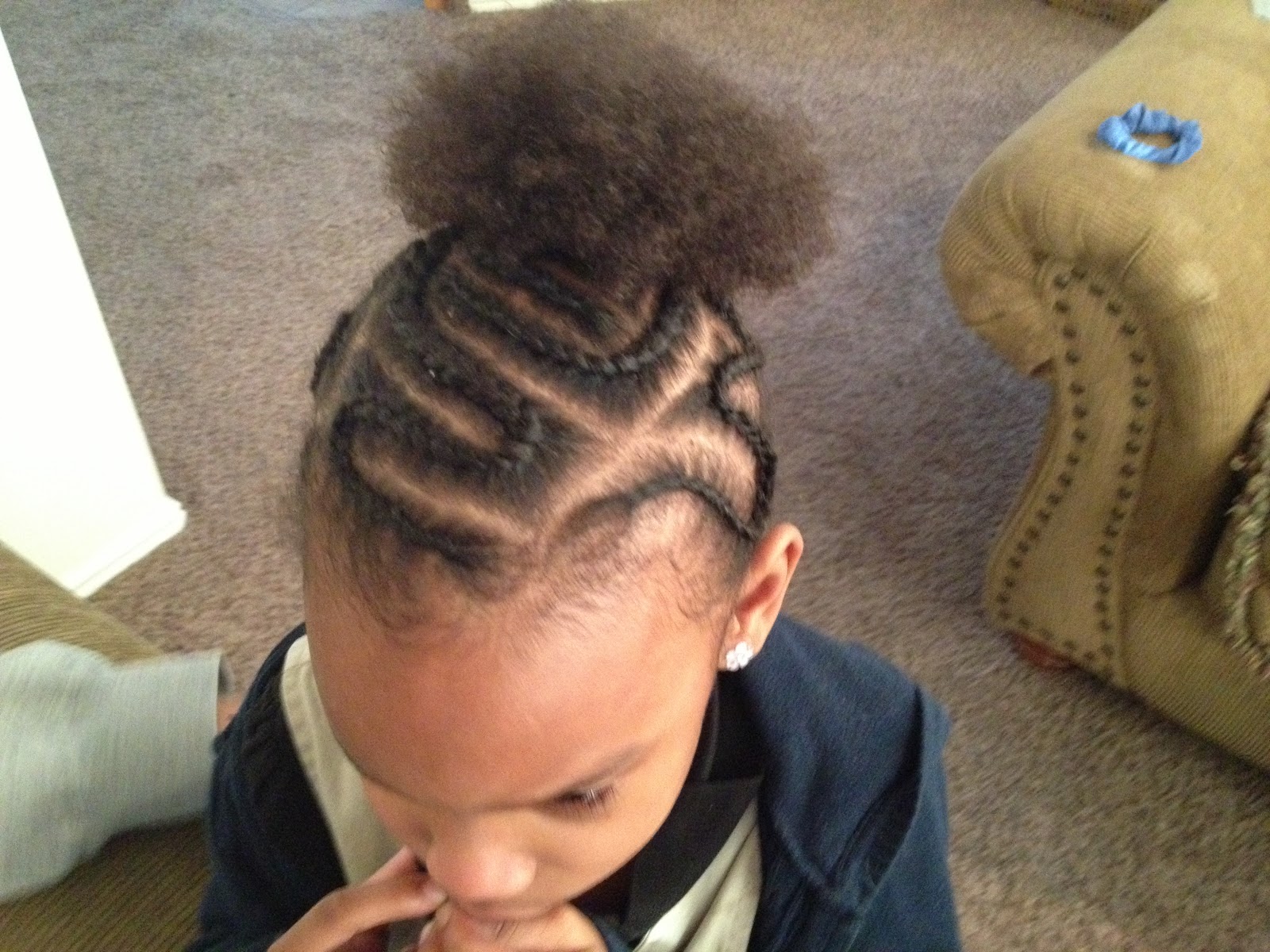 Cornrows Braids Extensions: Cornrow puffs