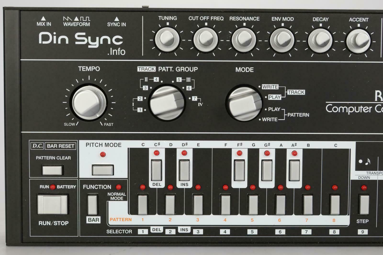 MATRIXSYNTH: Din Sync RE-303 Bass Line Analog Synth