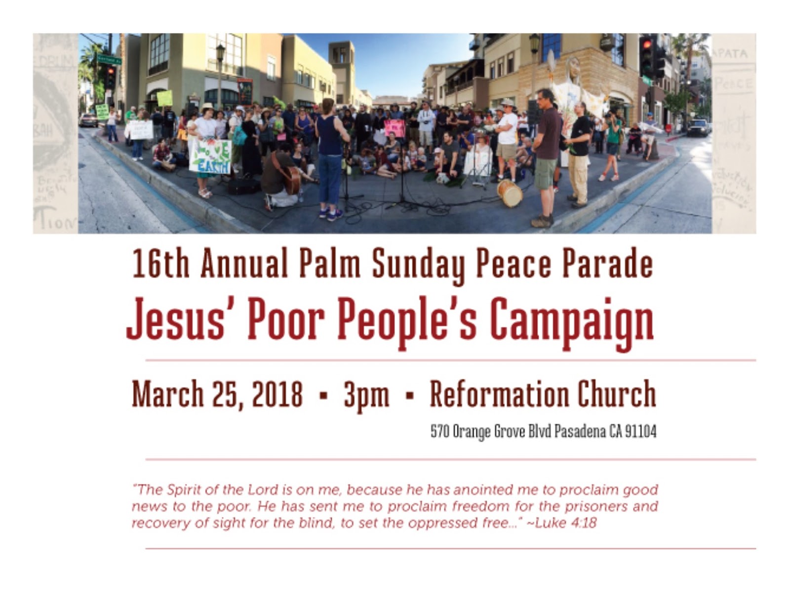 LA Quaker: The 2018 Palm Sunday Peace Parade, inspired by Dr. King's ...