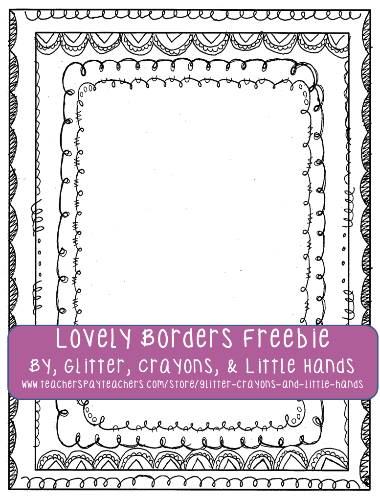 Glitter, Crayons, and Little Hands: Free Borders