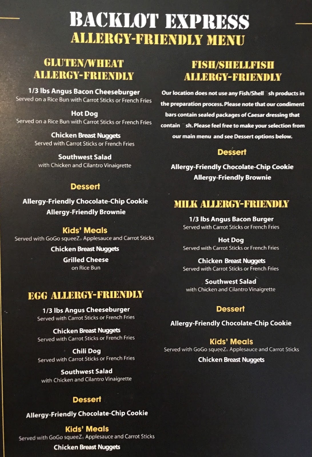 Alexis's Gluten Free Adventures: Backlot Express - Disney's Hollywood ...