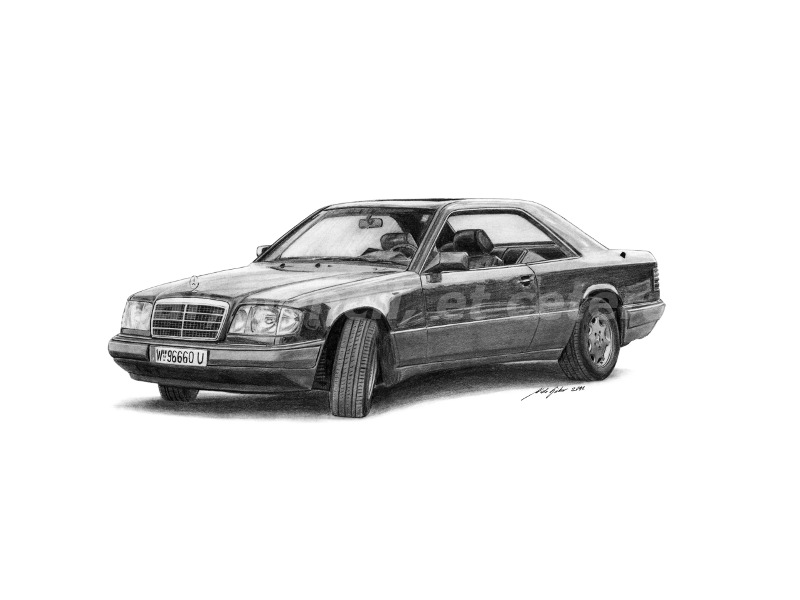 car, pencil, et cetera: Mercedes-Benz E-Class Coupe (black)