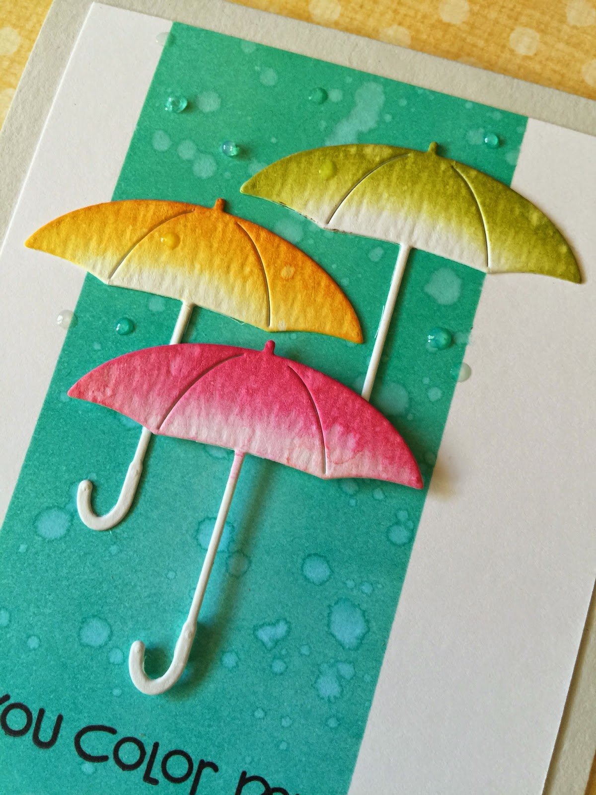 three umbrellas: April Showers