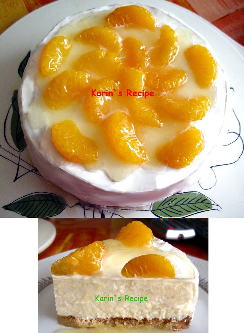 Karin's Recipe: Mandarin Orange Cheesecake