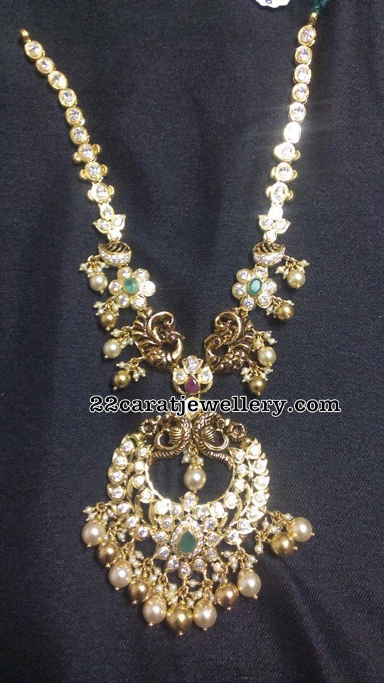 Simple Pachi Sets with Nakshi work - Jewellery Designs