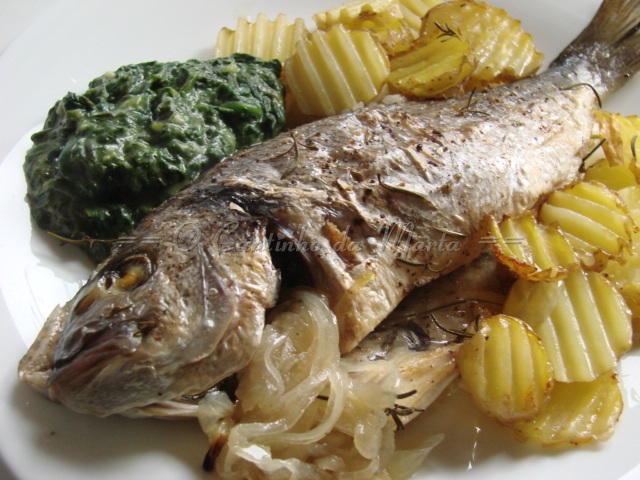 O Cantinho da Marta: Dourada Assada no Forno com Batatas Onduladas e ...