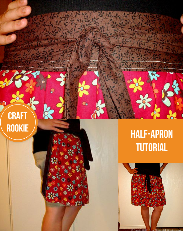 Craft Rookie: Half Apron Tutorial