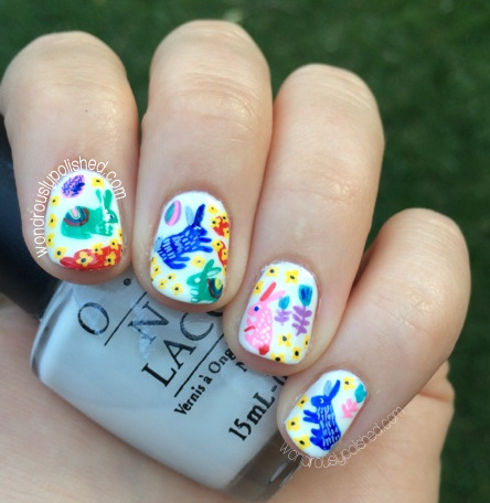 Wondrously Polished: Happy Easter! - Retro Easter Nail Art