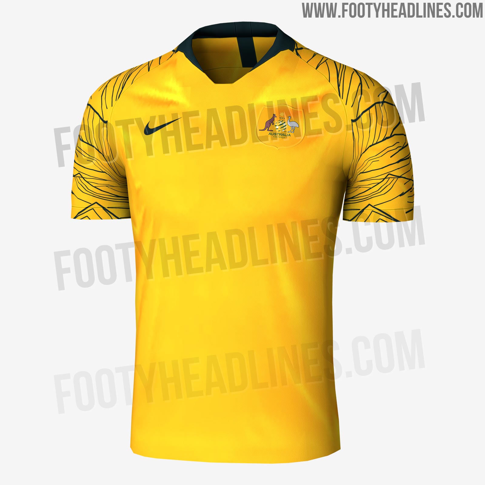 Australia 2018 World Cup Home and Away Kits Leaked - Footy Headlines
