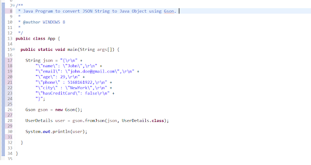 How to Escape JSON String in Java- Eclipse IDE Tips