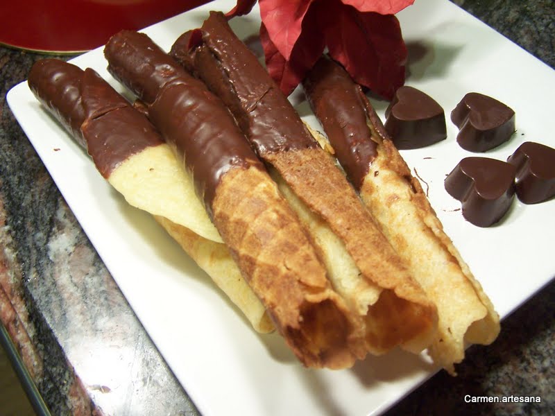 DULCE SABOR de Carmen. Artesana : Barquillos o Neules como se les llama ...