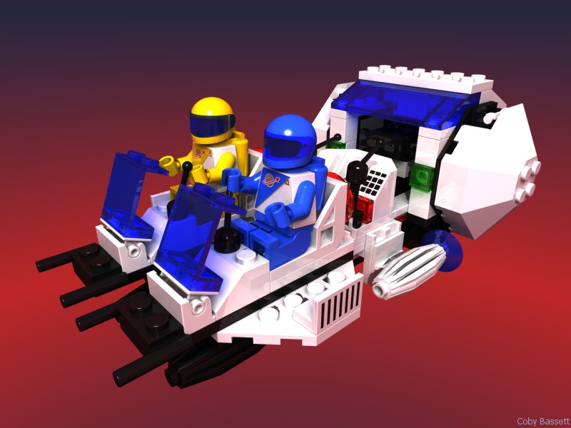 Ray-Traced Lego Mania: 6893 - Galatic Starship