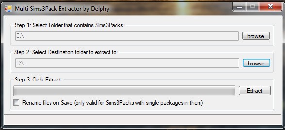 Program na převod sims3pack do package
