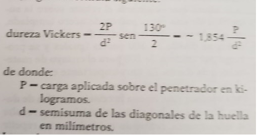 Dureza Vickers Parte II | Maquinarias